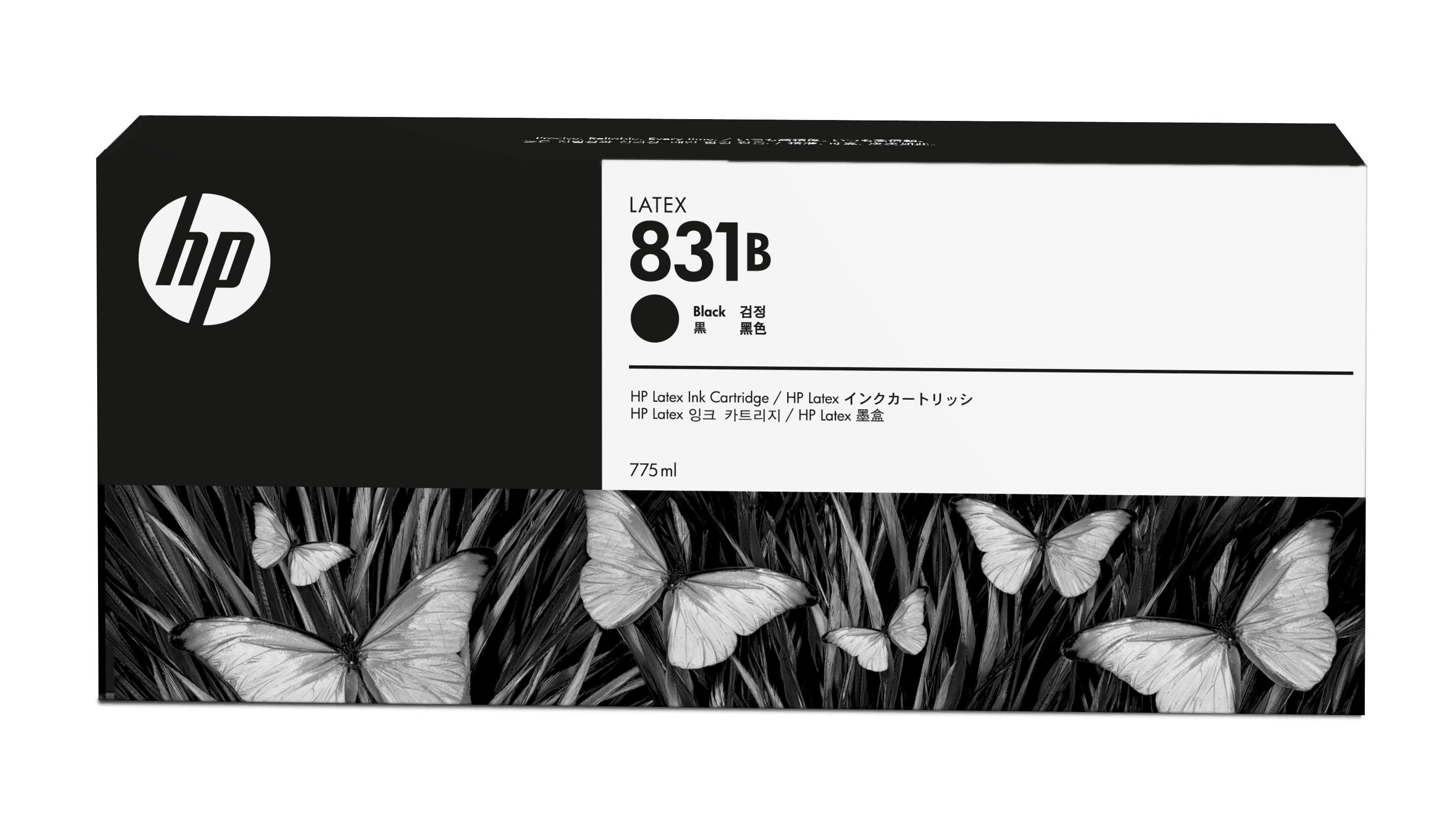 HP CZ688A 831B 775-ml Black Latex Ink Cartridge