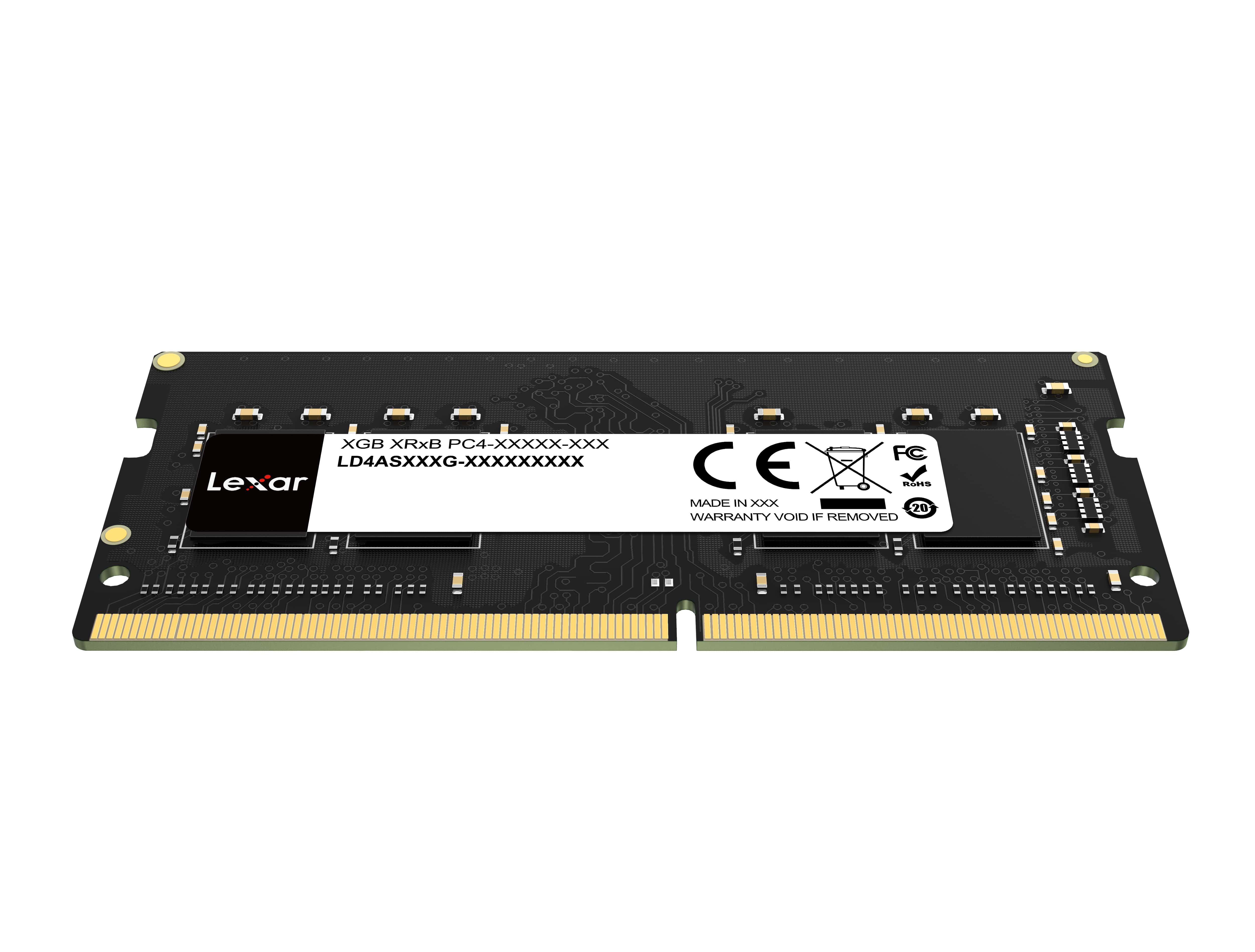 Lexar 8GB DRAM, DDR4 3200 MHz SODIMM Laptop Memory