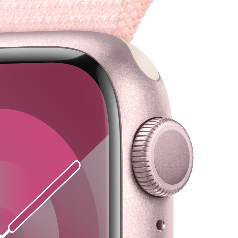 Apple Watch Series 9 GPS 41mm Pink Aluminium Case with Light Pink Sport ...