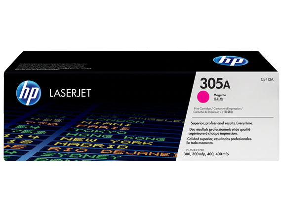 HP CE413AC 305A Magenta Original LaserJet Toner Cartridge
